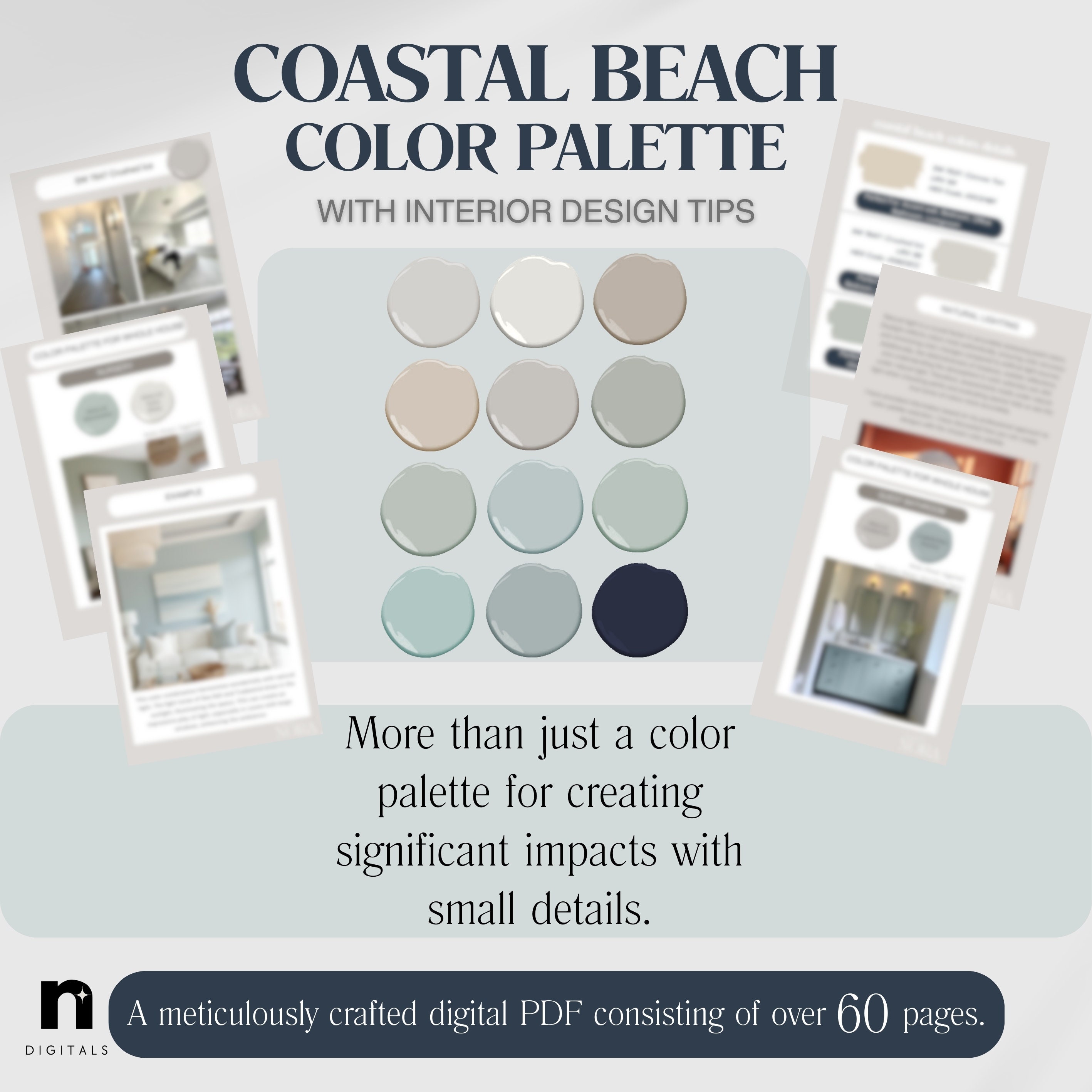Sherwin Williams Paint Palette Modern Calm COASTAL, Calm Neutral Beach ...