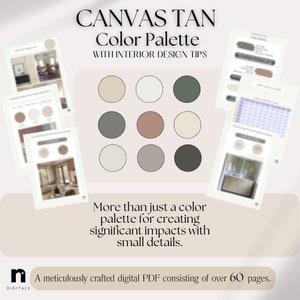CANVAS TAN Sherwin Williams Paint Palette, Whole House Color Palette ...