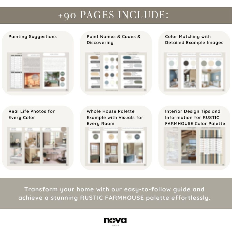 Sherwin Williams Rustic Farmhouse Whole House Color Palette, Modern ...