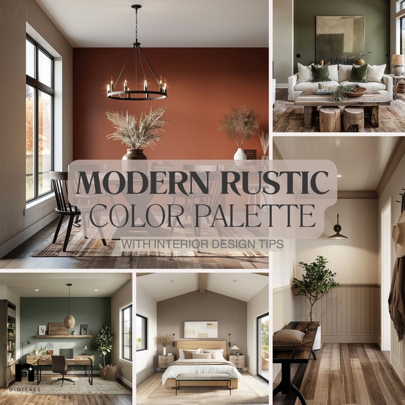 RUSTIC MODERN Home Color Palette, Sherwin Williams Paint Palette, Whole ...
