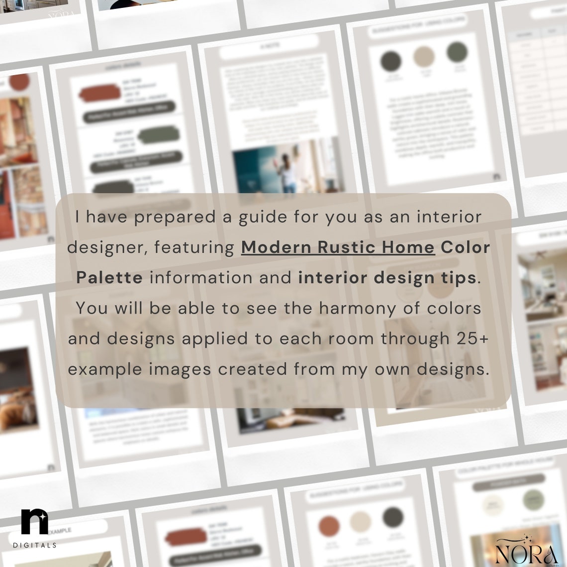 RUSTIC MODERN Home Color Palette, Sherwin Williams Paint Palette, Whole ...