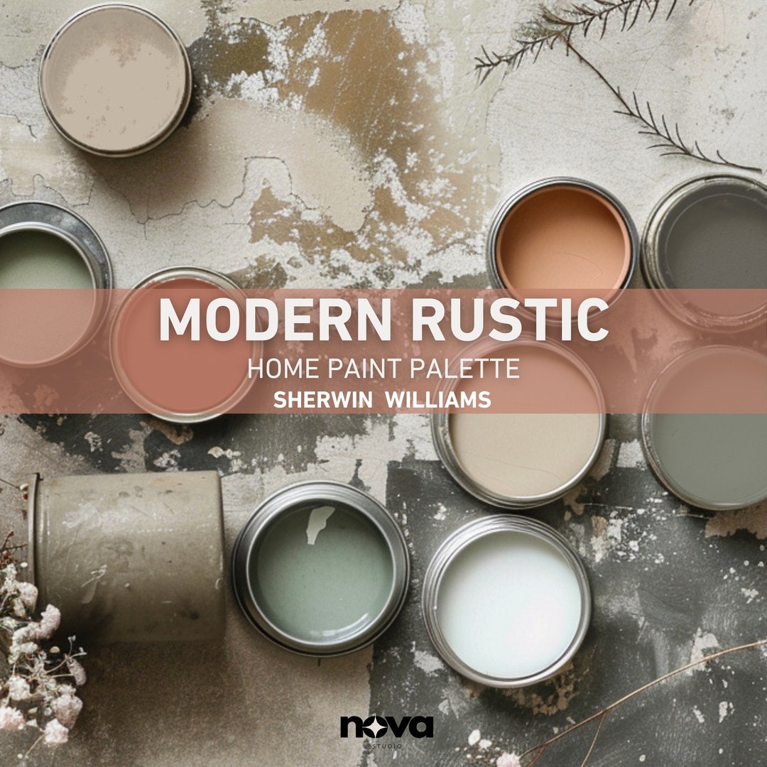 RUSTIC MODERN Home Color Palette, Sherwin Williams Paint Palette, Whole ...