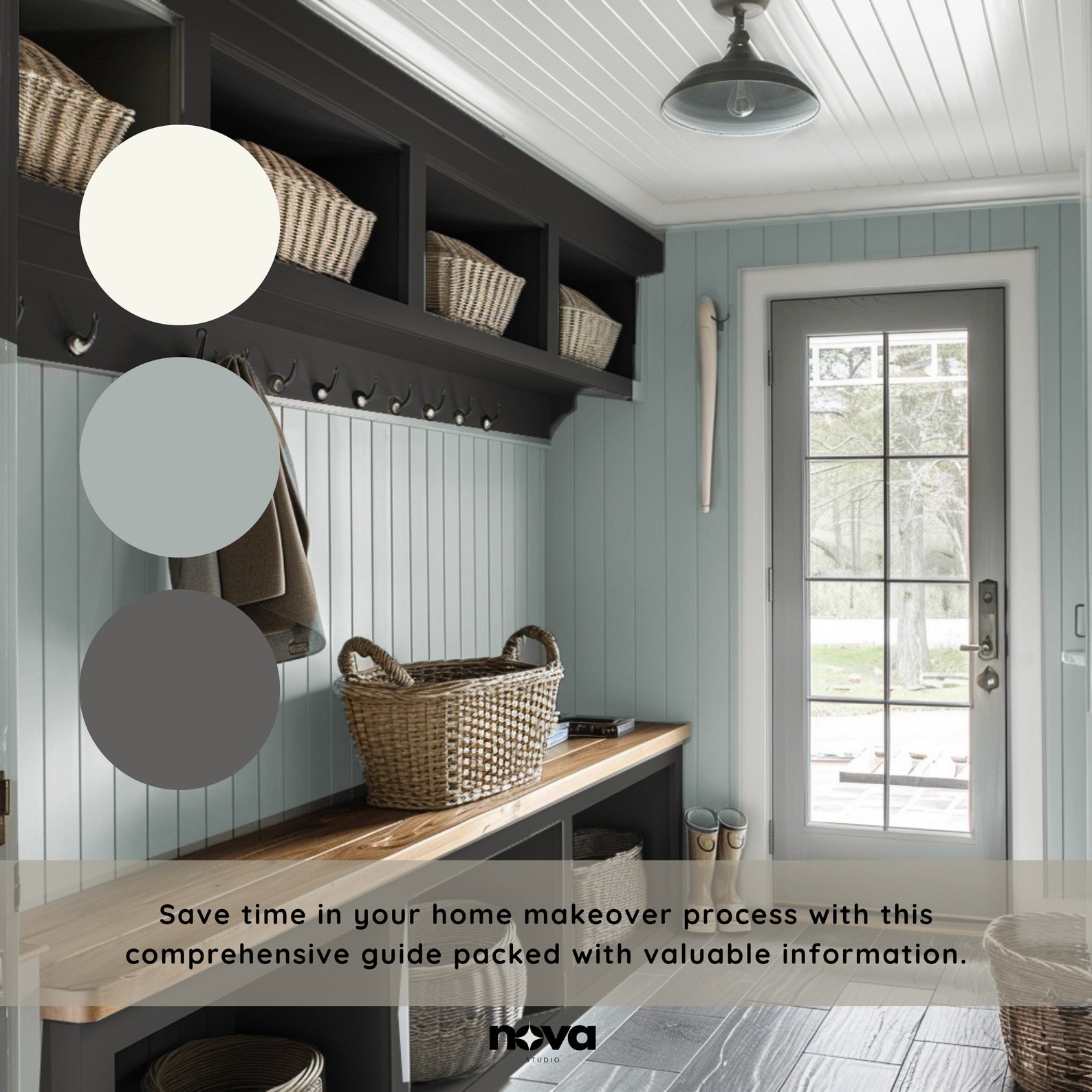 Lake House Home Paint Palette, Benjamin Moore Whole Home Color Scheme ...