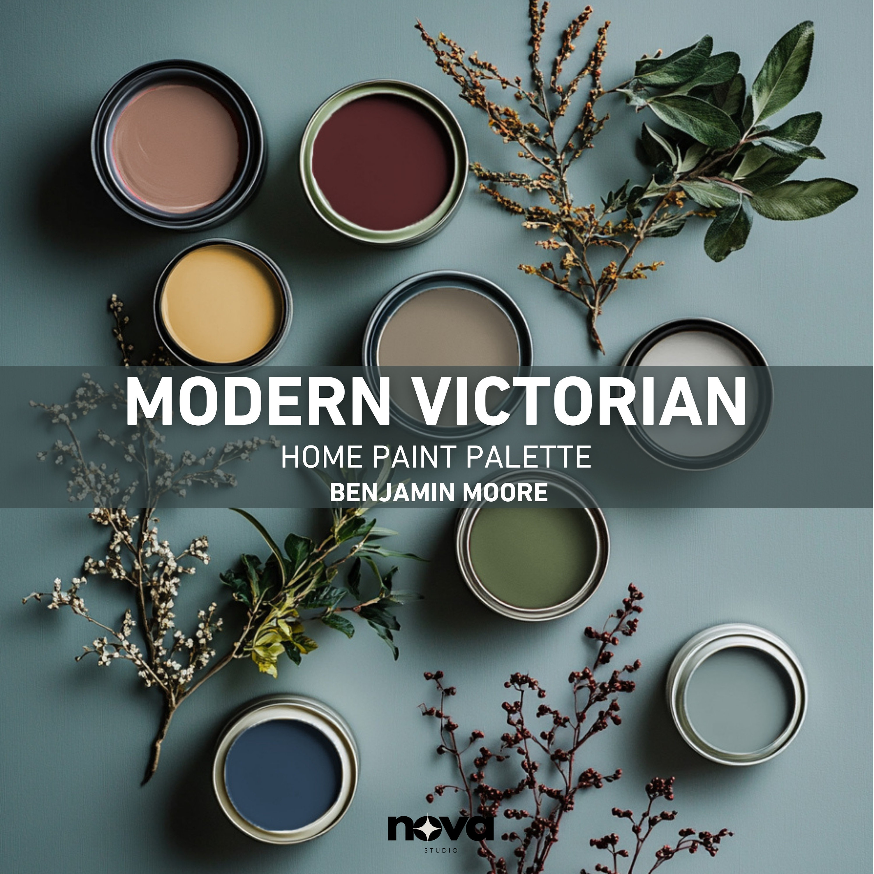MODERN VICTORIAN Home Paint Palette 2024, Benjamin Moore Whole House ...