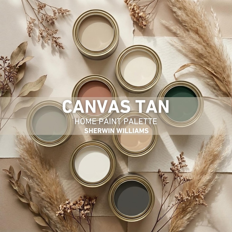 Sherwin Williams CANVAS TAN Home Paint Palette Guide, Digital PDF ...