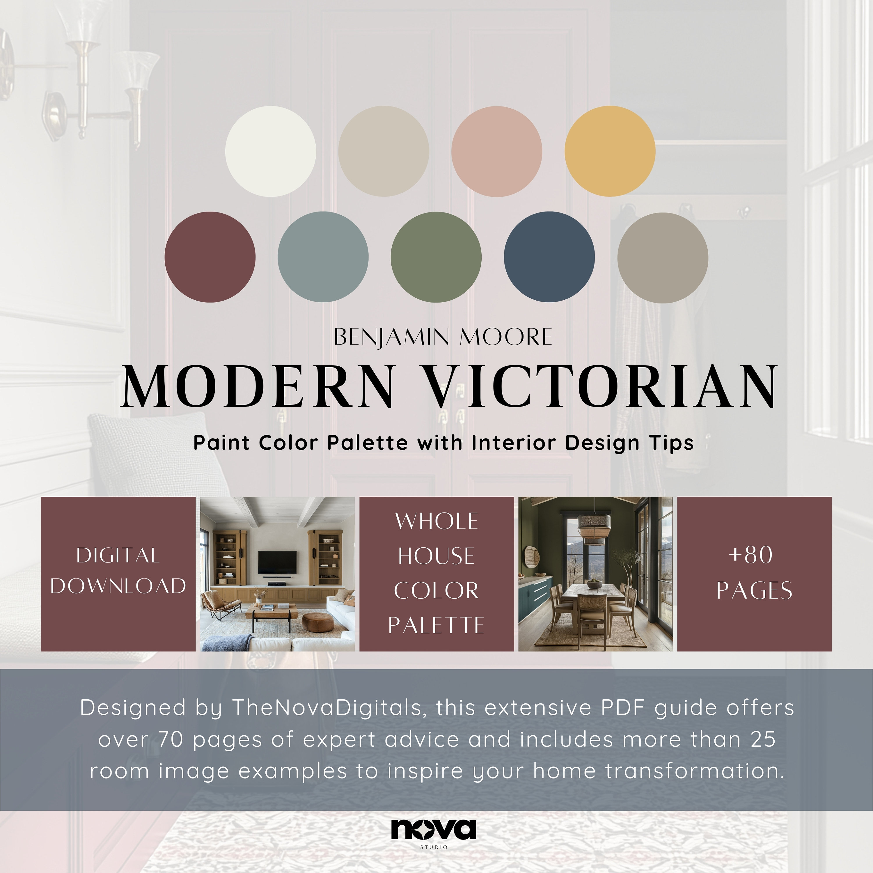 Benjamin Moore Modern Victorian Home Paint Palette (PDF Guide) - Etsy