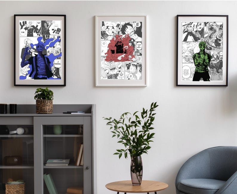 One Piece Poster Digital Download Printable Wall Art Manga Lovers Gift ...