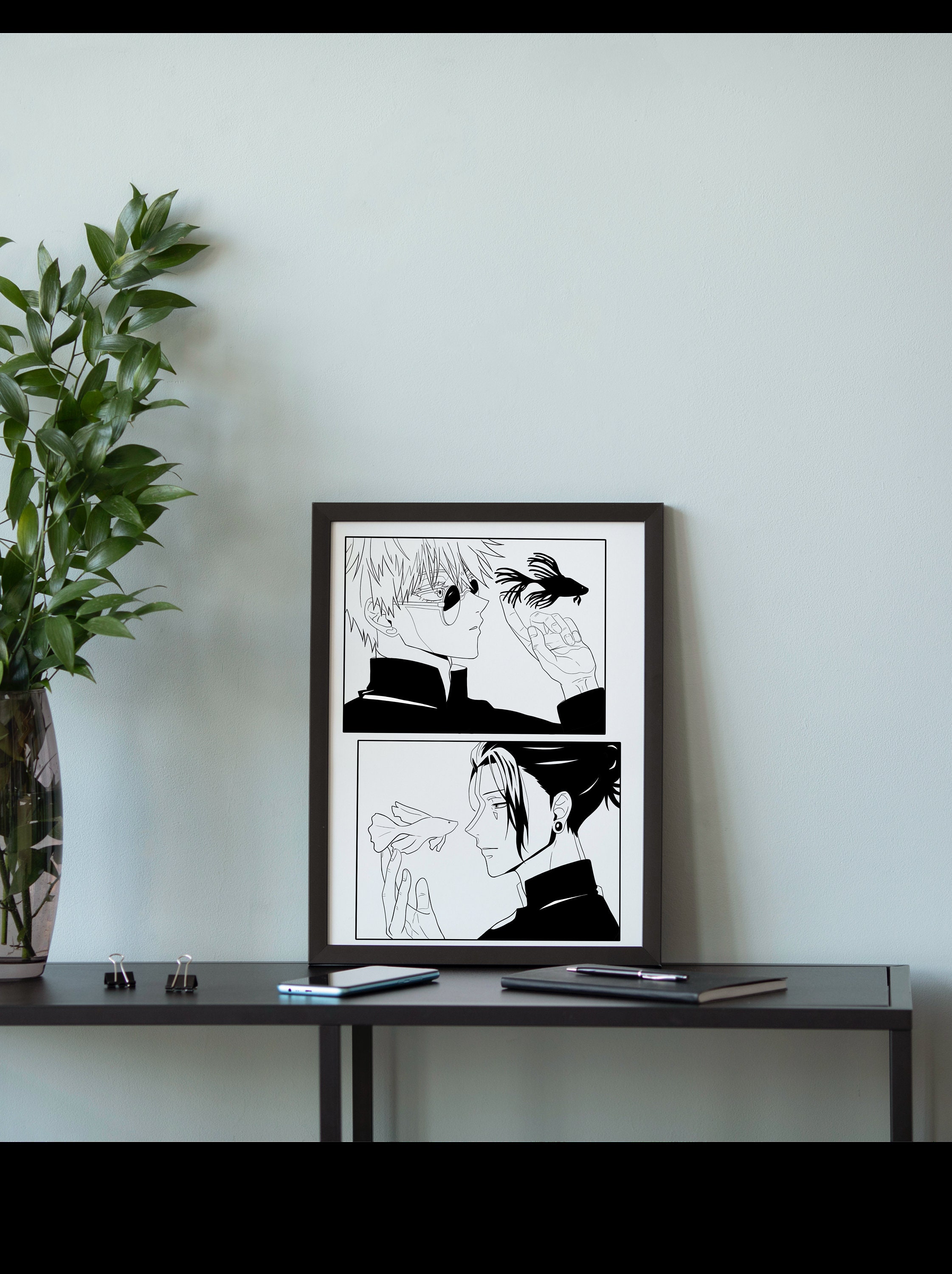 Jujutsu Kaisen, Anime Poster, Gojo Satoru, Anime, Manga, Wallart, Geto ...