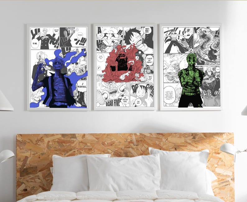 One Piece Poster Digital Download Printable Wall Art Manga Lovers Gift ...