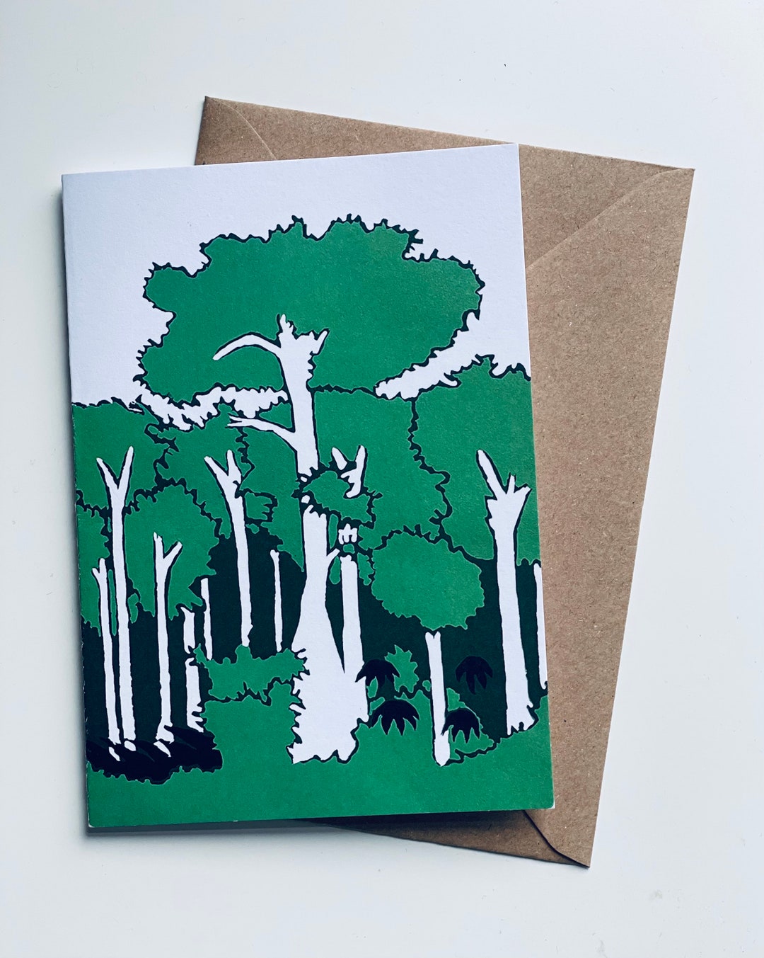 Rainforest Greeting Card Recycled Card and Paper - Etsy
