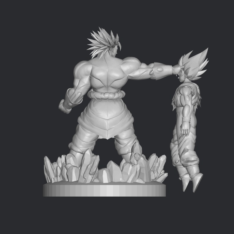 Broly and Monkey King Diorama From D. Ball Stl File 3d Printing, 3d ...
