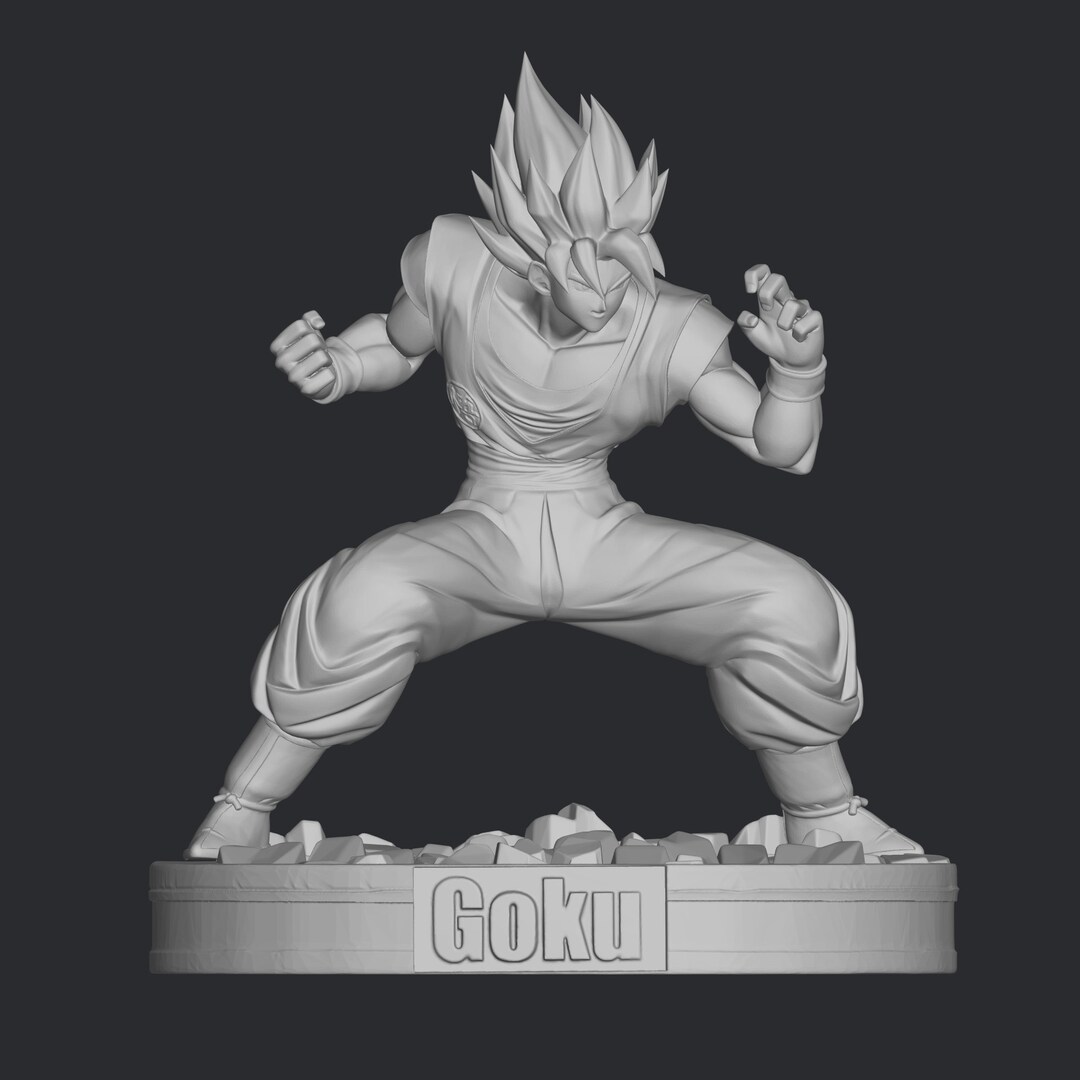 Goku From D. Ball Stl File 3d Printing, 3d Print File, Miniature ...