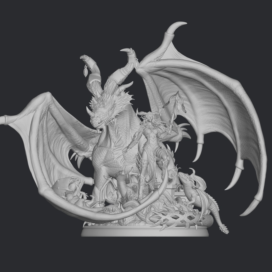 Alexstrasza Diorama From World of Warcraft Stl File 3d Printing, 3d ...