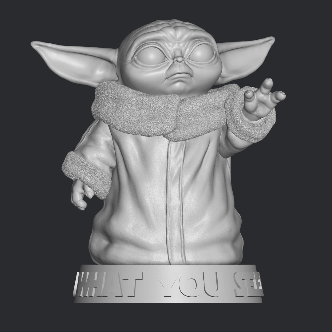 Baby Yoda Using Power Stl File 3d Printing, 3d Print File, 3d Stl ...