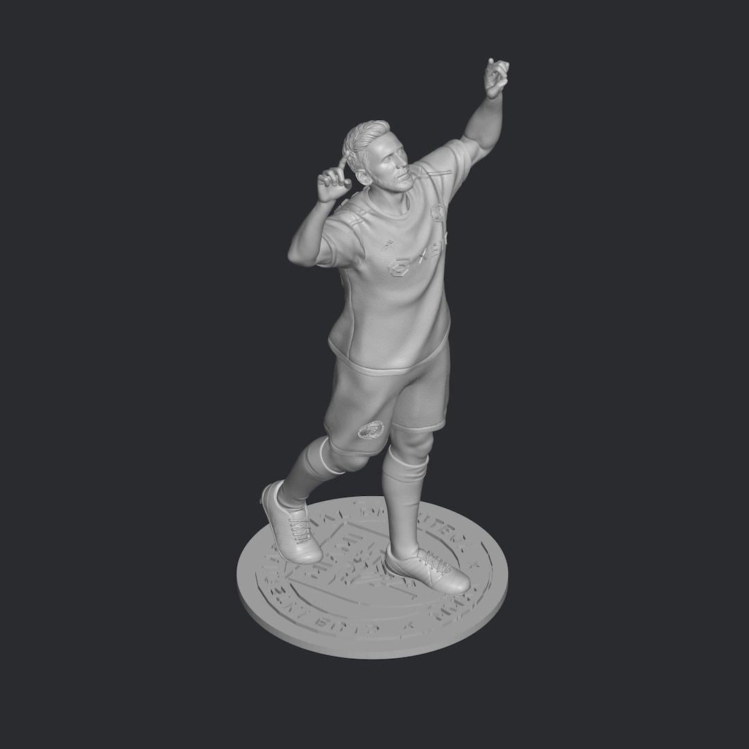 Lionel Messi Statue Stl File 3d Printing, 3d Print File, Miniature ...