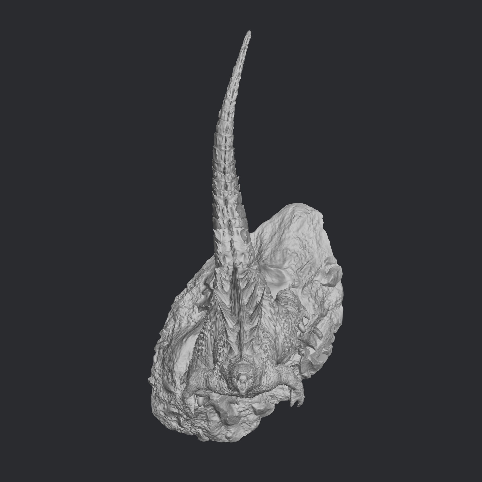 Godzilla Stl File 3d Printing, 3d Print File, Miniature, Superhero ...
