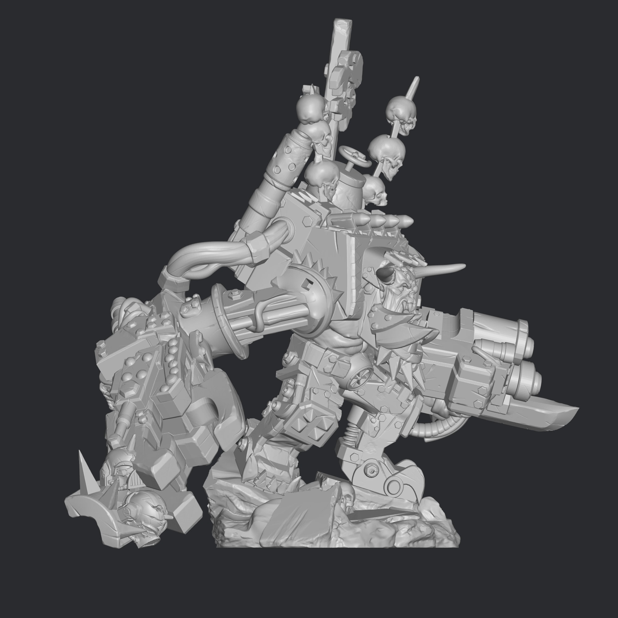 Warhammer 40k Kiborc Stl File 3d Printing, 3d Print File, Miniature ...