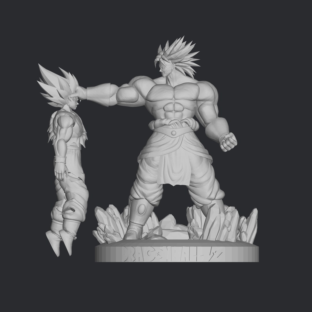 Broly and Monkey King Diorama From D. Ball Stl File 3d Printing, 3d ...