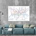 London Underground Tube Map With New Elizabeth Line Art Wall Art Print ...