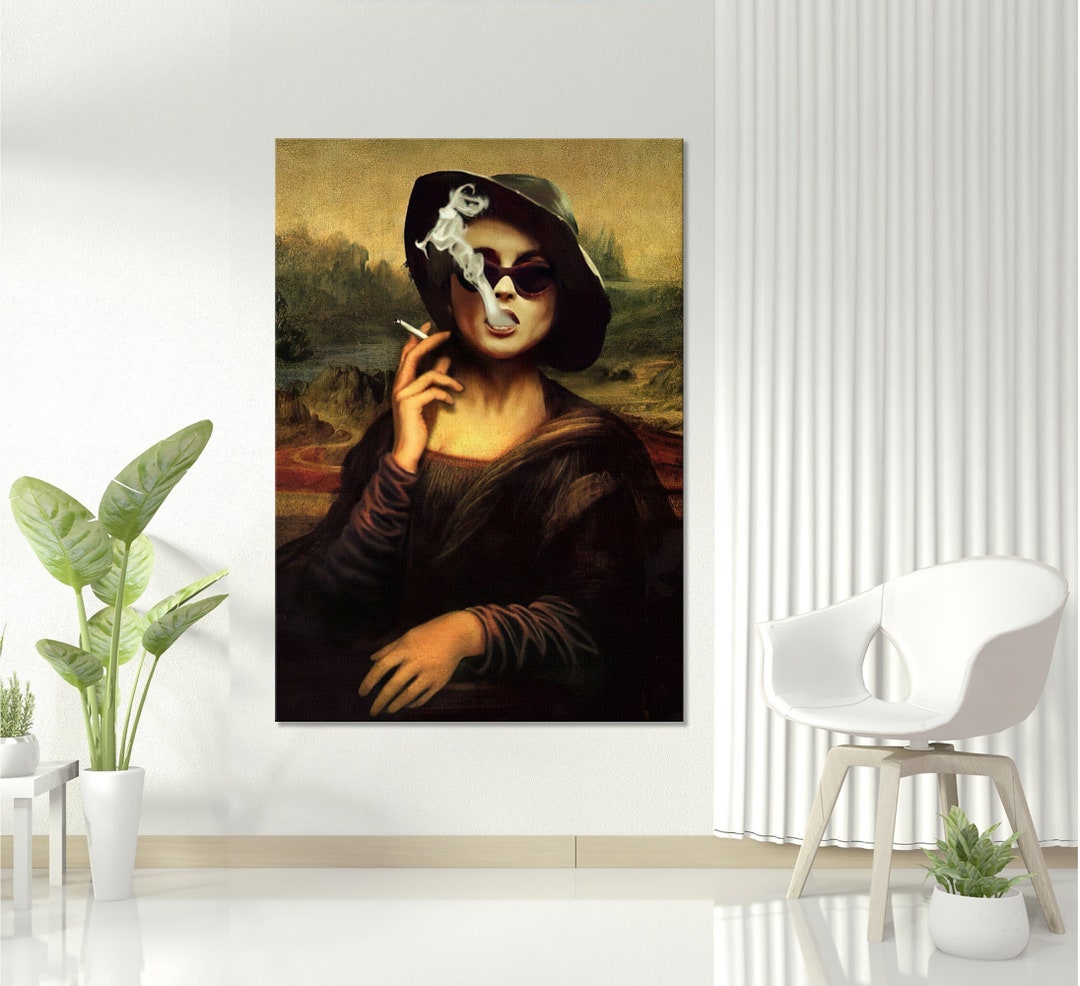 Mona Lisa Adapted by Marla Singer Canvas Wall Art, Marla Lisa Framed ...