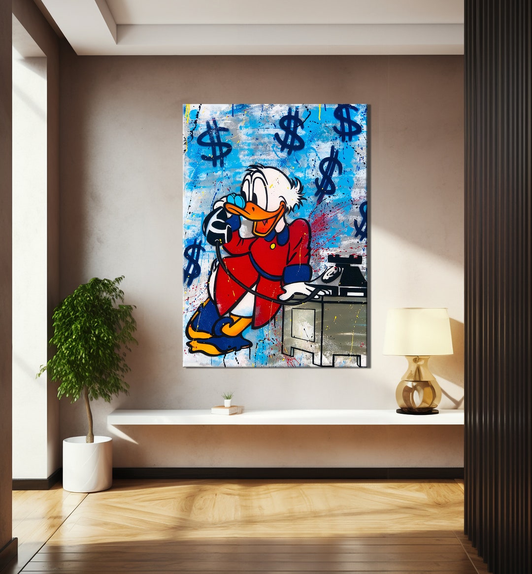 Boss Daffy Duck Graffiti Pop Art, Daffy Duck Modern Painting Abstract ...