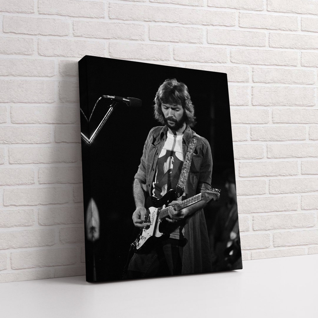 Eric Clapton 1970s Premium Canvas Print 1960s 1970s 1980s Music Wall ...