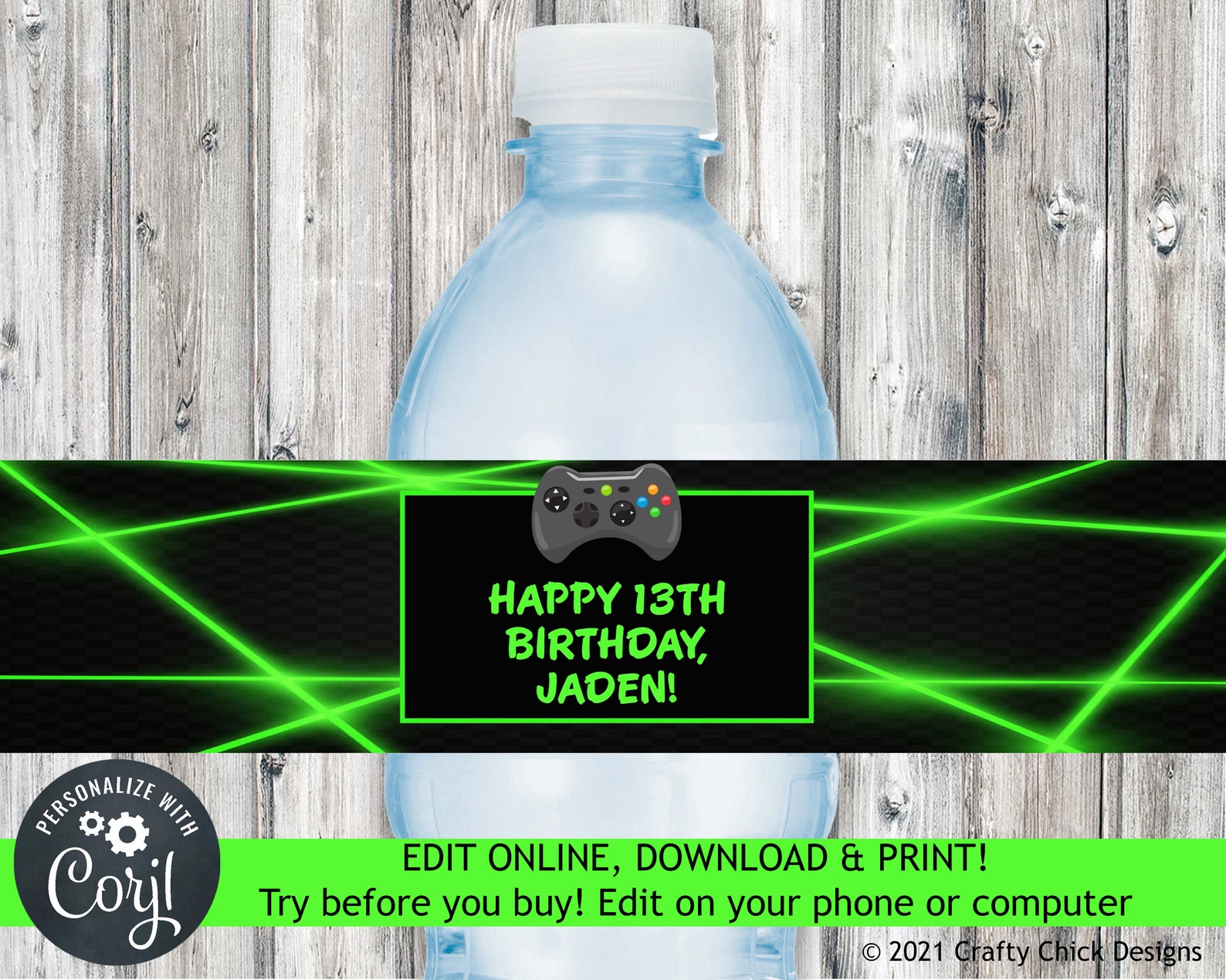 Editable Gamer Birthday Party Printables, Video Game Party Printables ...