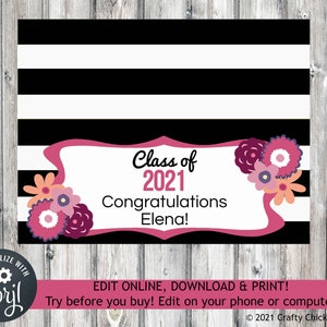 Editable Graduation Bag Topper Graduation Treat Bag Topper - Etsy