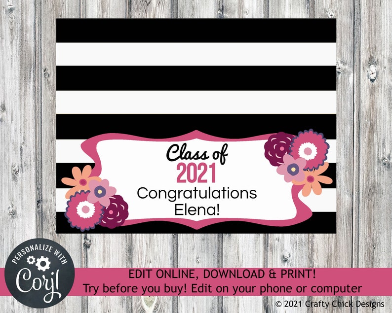 Editable Graduation Bag Topper Graduation Treat Bag Topper - Etsy