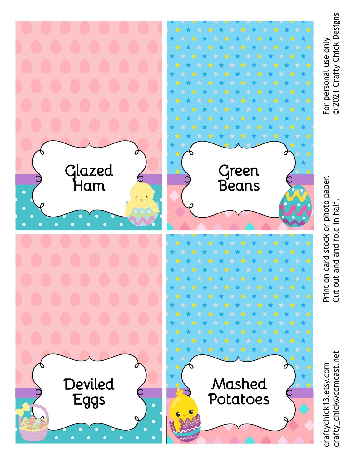 Editable Easter Food Cards, Printable Easter Food Labels, Easter Buffet ...