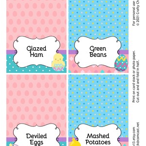 Editable Easter Food Cards, Printable Easter Food Labels, Easter Buffet ...