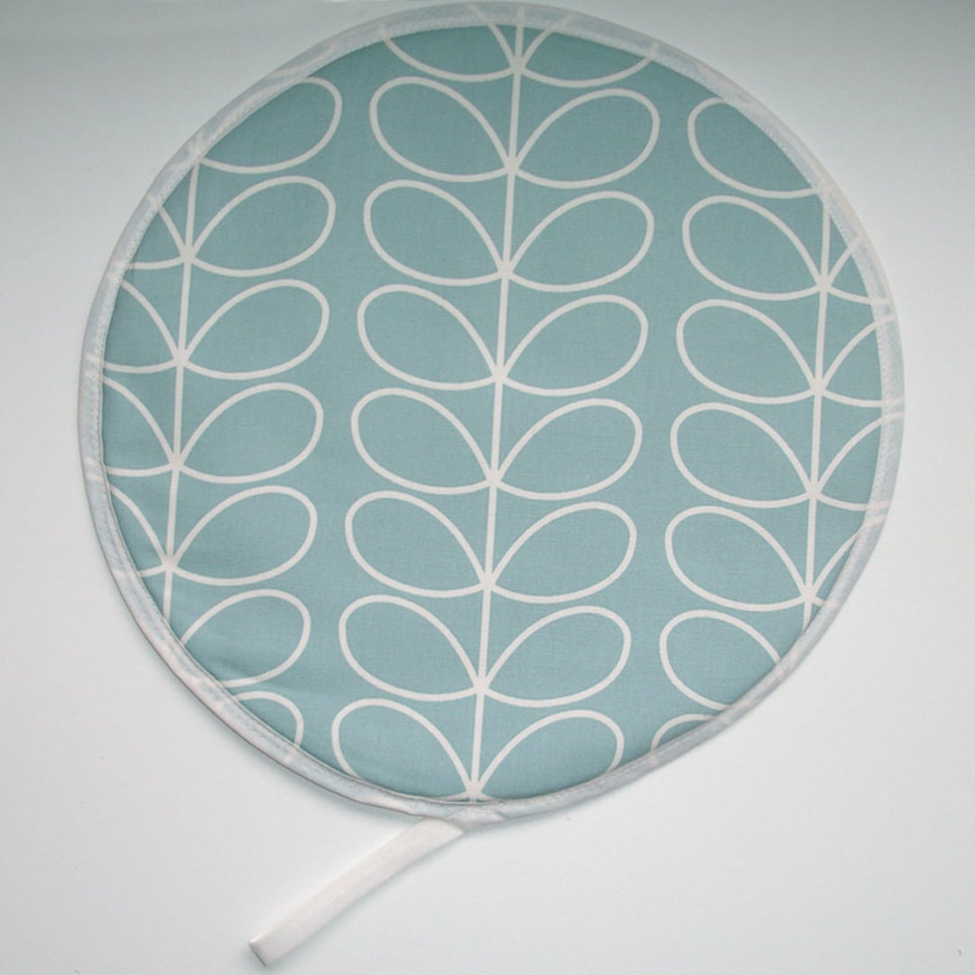Aga Hob Lid Covers Mats Pads Round Hat Cover With Loops Duck Egg Retro ...