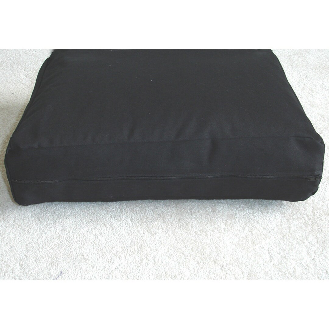 Boxed Cushion Cover Black Seat Booster Pillow Oblong Upholstered Box 16 ...