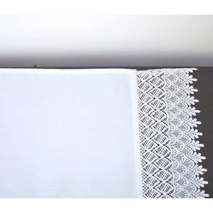 Lace Trimmed Altar Cloth Church Tablecloth White 150cm X 40cm ...