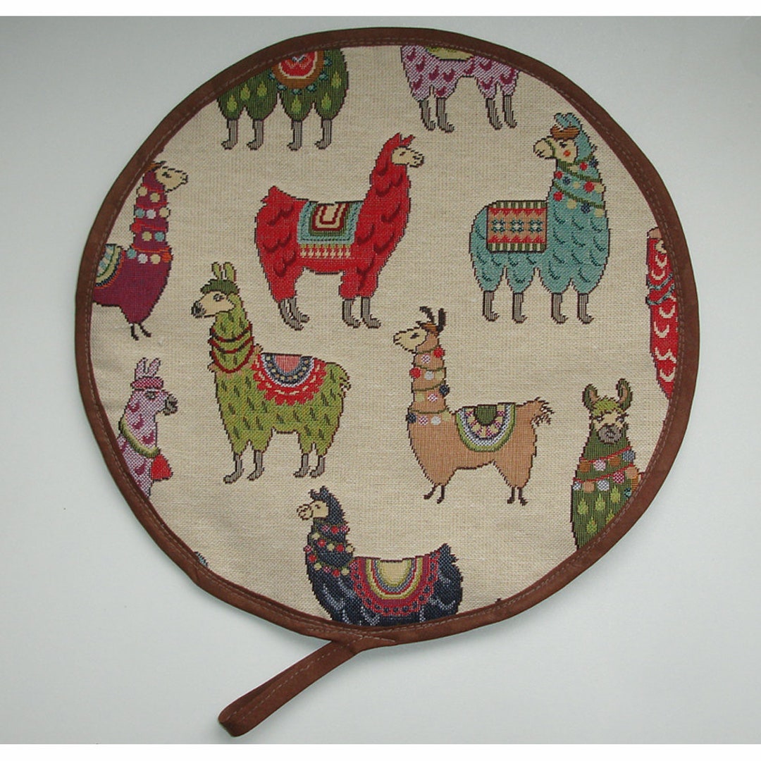 Llama Kitchen Mats Aga Hob Hotplate Lid Pads Round Hat Covers Surface ...