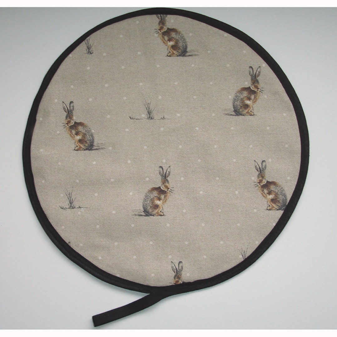 Hare Hob Lid Covers Aga With Loops Kitchen Hotplate Mats Pads Round Hat ...
