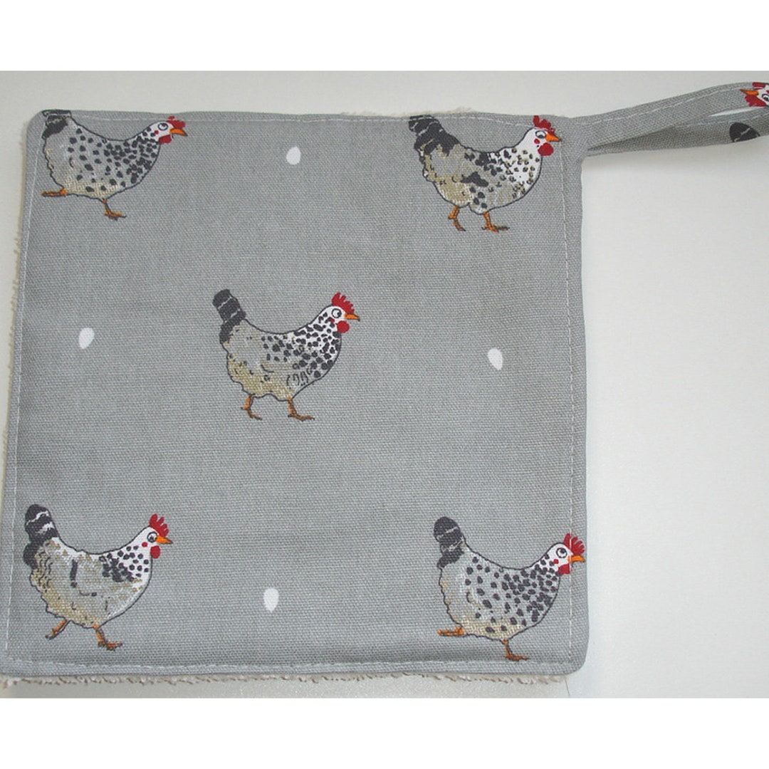 Sophie Allport Chickens Pot Holder Grab Chicken Kitchen Pad Mat ...