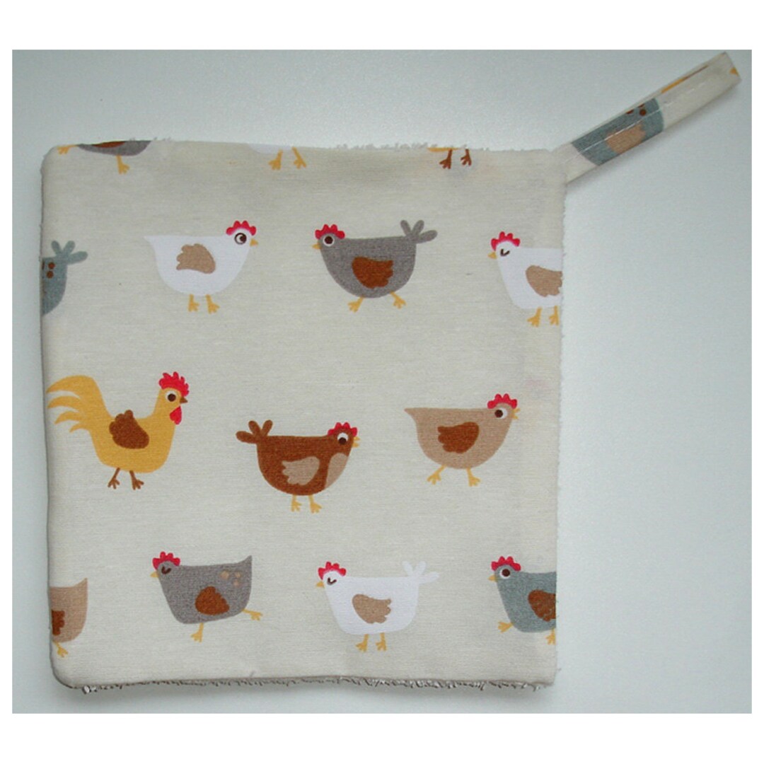Chickens Pot Grab Holder Kitchen Pad Mat Potholder Chicken Rooster - Etsy
