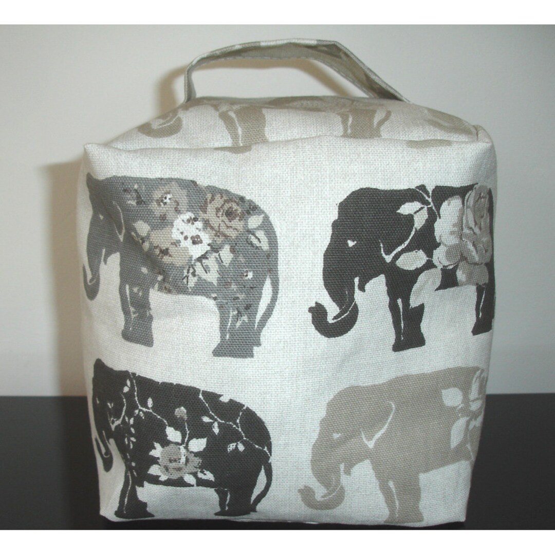 Elephant Door Stop Grey Elephants Unfilled - Etsy
