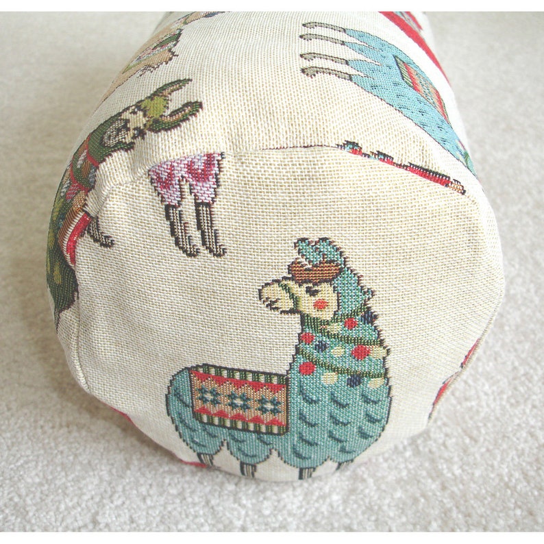 Llama Bolster Cover Cushion Case 16" 18" Alpaca Llamas Round Cylinder ...