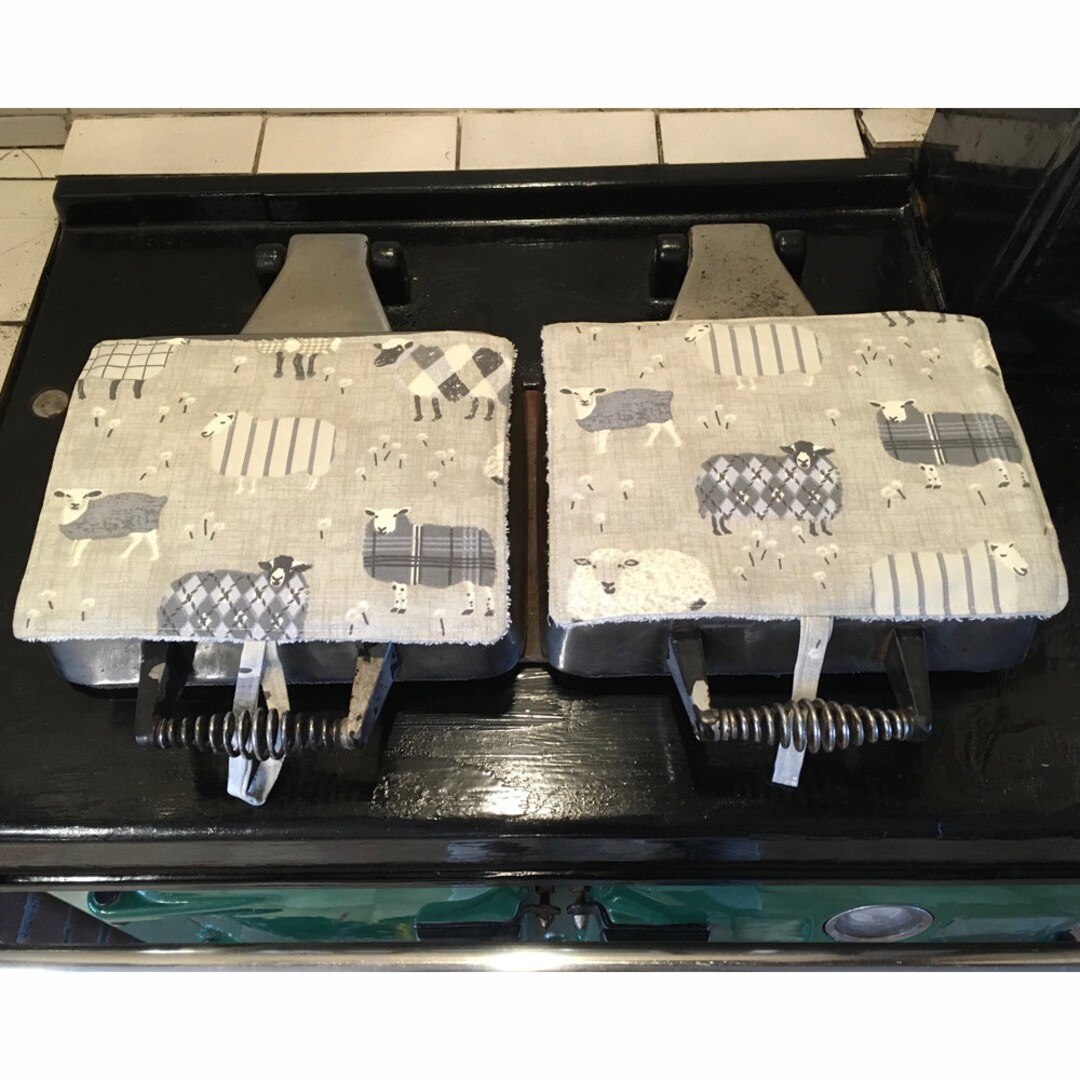 Pair of Rayburn Royale 212S Hob Lid Covers Sheep Grey Set 2 Two X Gray ...