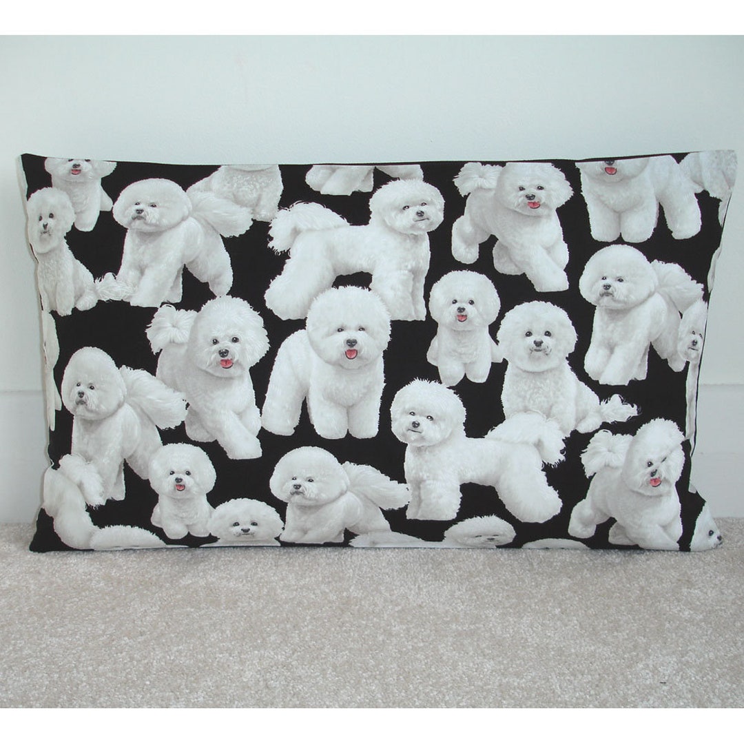 Bichon Frise Cushion Cover 12x20 Oblong Bolster Pillow Sham 20 x12 ...