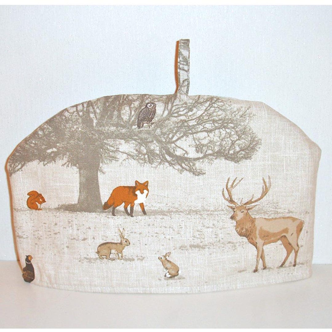 Tea Cosy Fox Squirrel Stag Deer Owl Wildlife Animals Cozy Teapot Cover ...