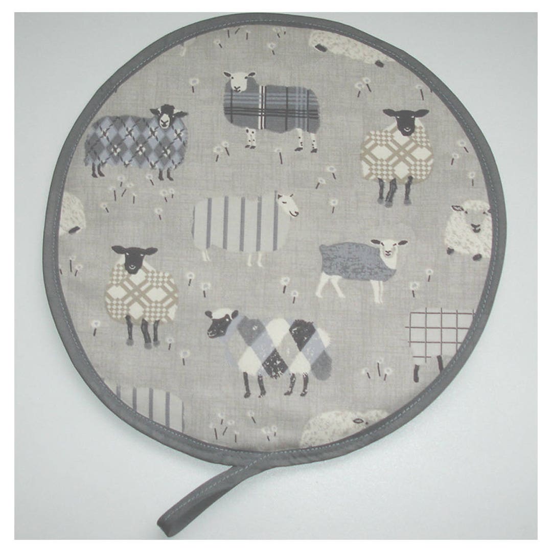 Aga Hob Lid Mat Pad Round Hat Covers Sheep Farm Farmyard Country Lamb ...