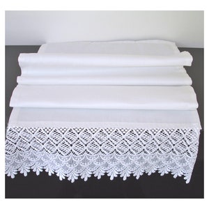 Lace Trimmed Altar Cloth Church Tablecloth White 150cm X 40cm ...
