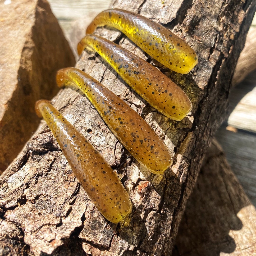 Leech Style Drop Shot Worms, 3.6" Finesse Fishing Baits, Soft Plastic ...