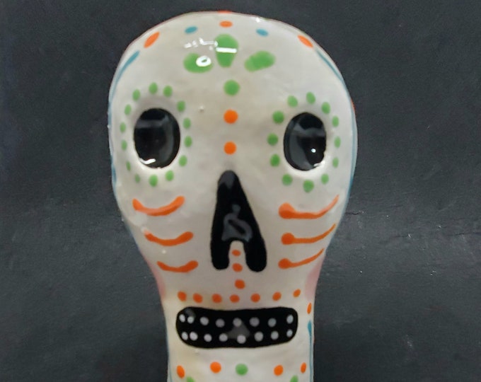 Dia De Los Muertos Sugar Skull Sculpture Handmade by Sharon Bloom ...