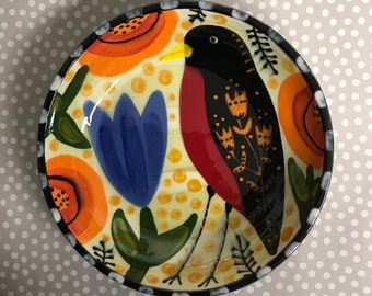 Hand painted ceramic dishes seasonal art by sharonbloom on Etsy