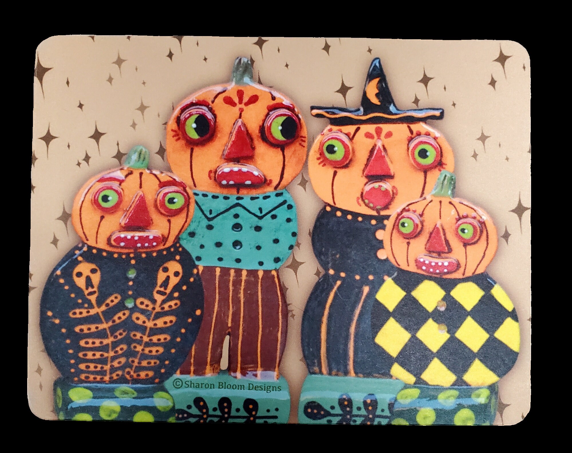 Halloween Postcard Variety Pack (3) by Sharon Bloom Designs - Etsy