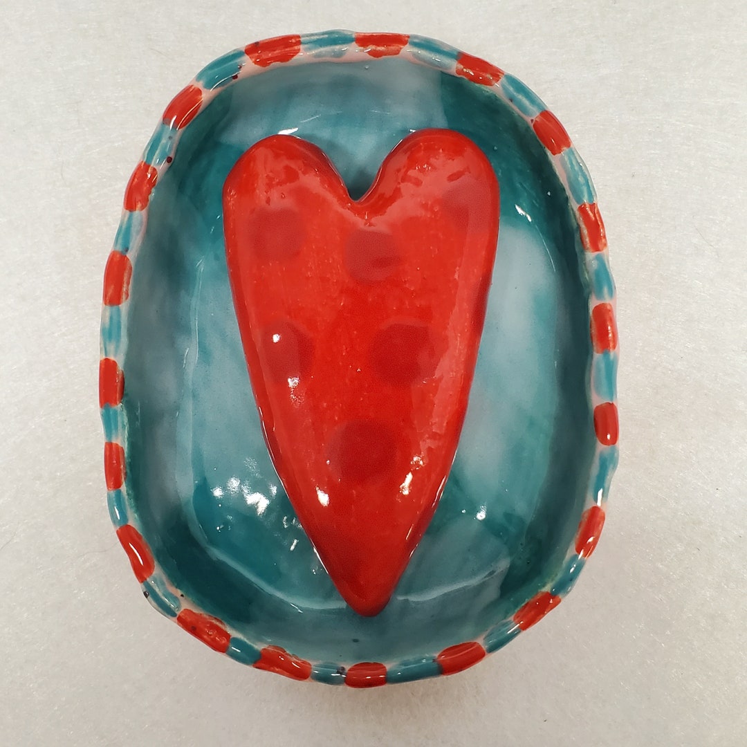Ceramic Wall Sculpture Heart Vignette Valentine Sweetheart House ...
